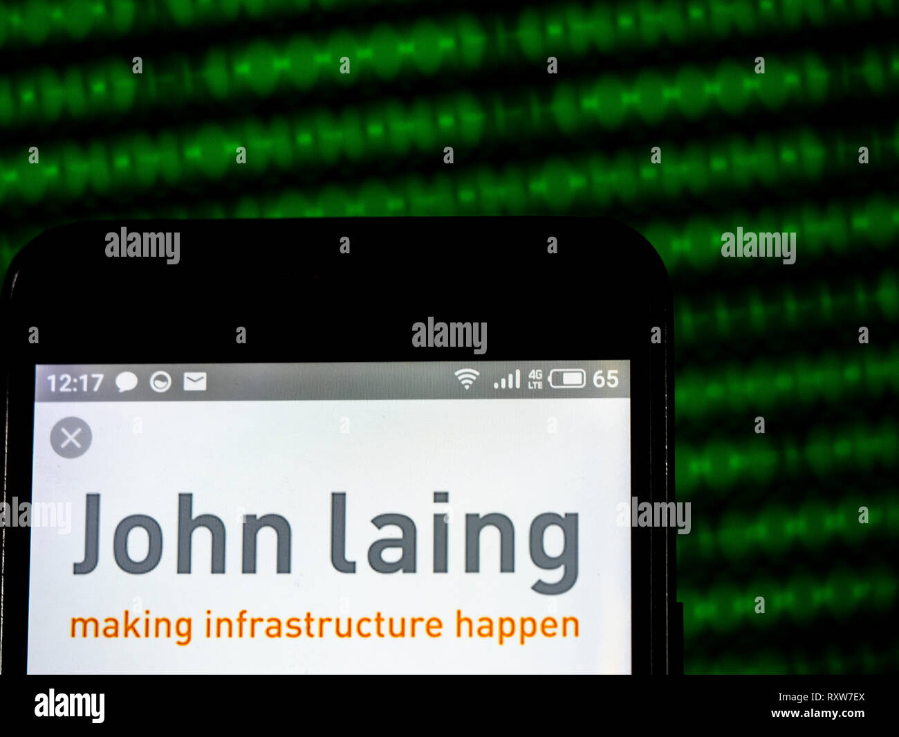 John Laing Infrastructure Fund logo seen displayed on smart phone Stock ...