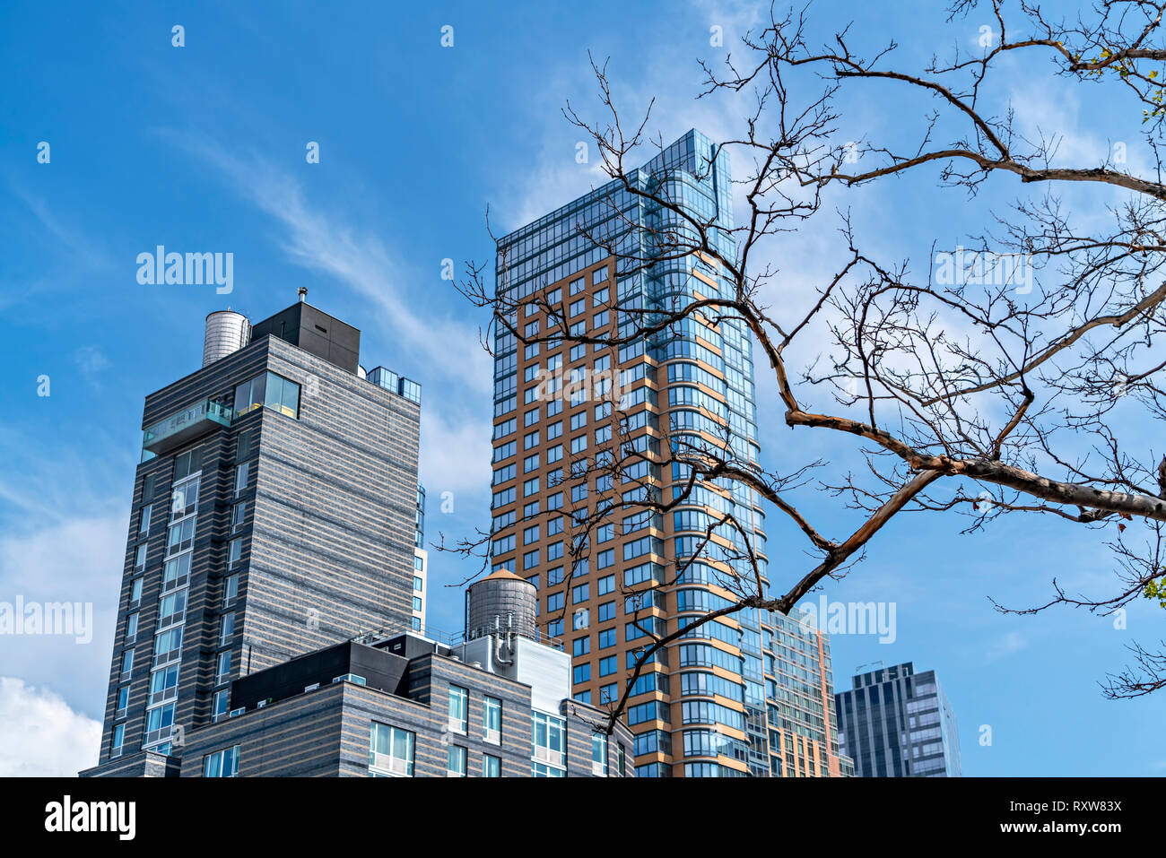 Skyscrapers & Water Tanks Stock Photo - Alamy