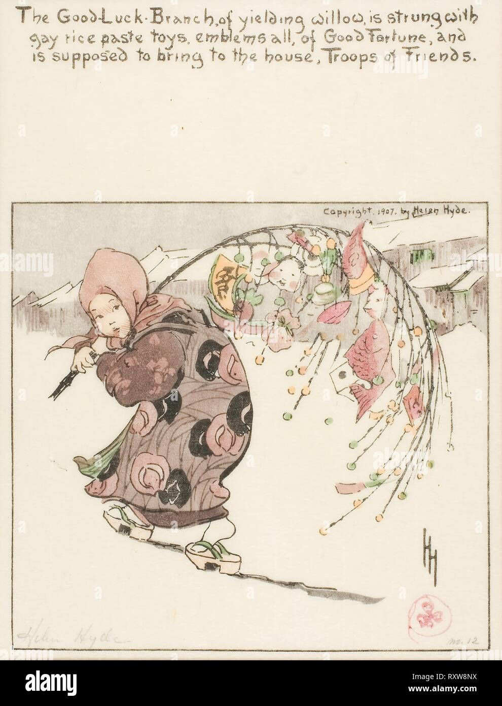 The Good-Luck Branch. Helen Hyde; American, 1868-1919. Date: 1907 ...