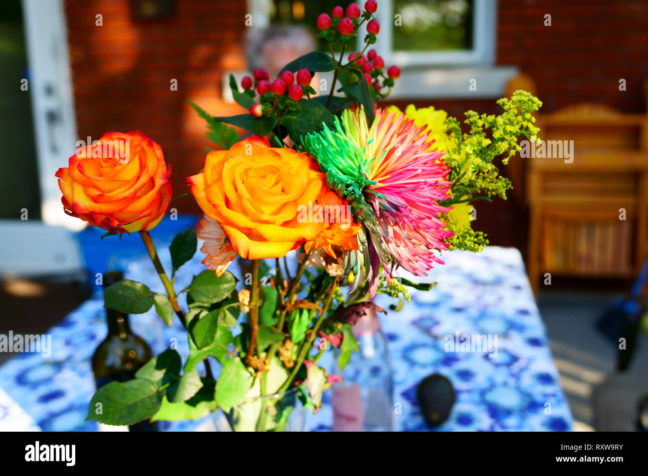 Bright blue color flower outside hi-res stock photography and images ...