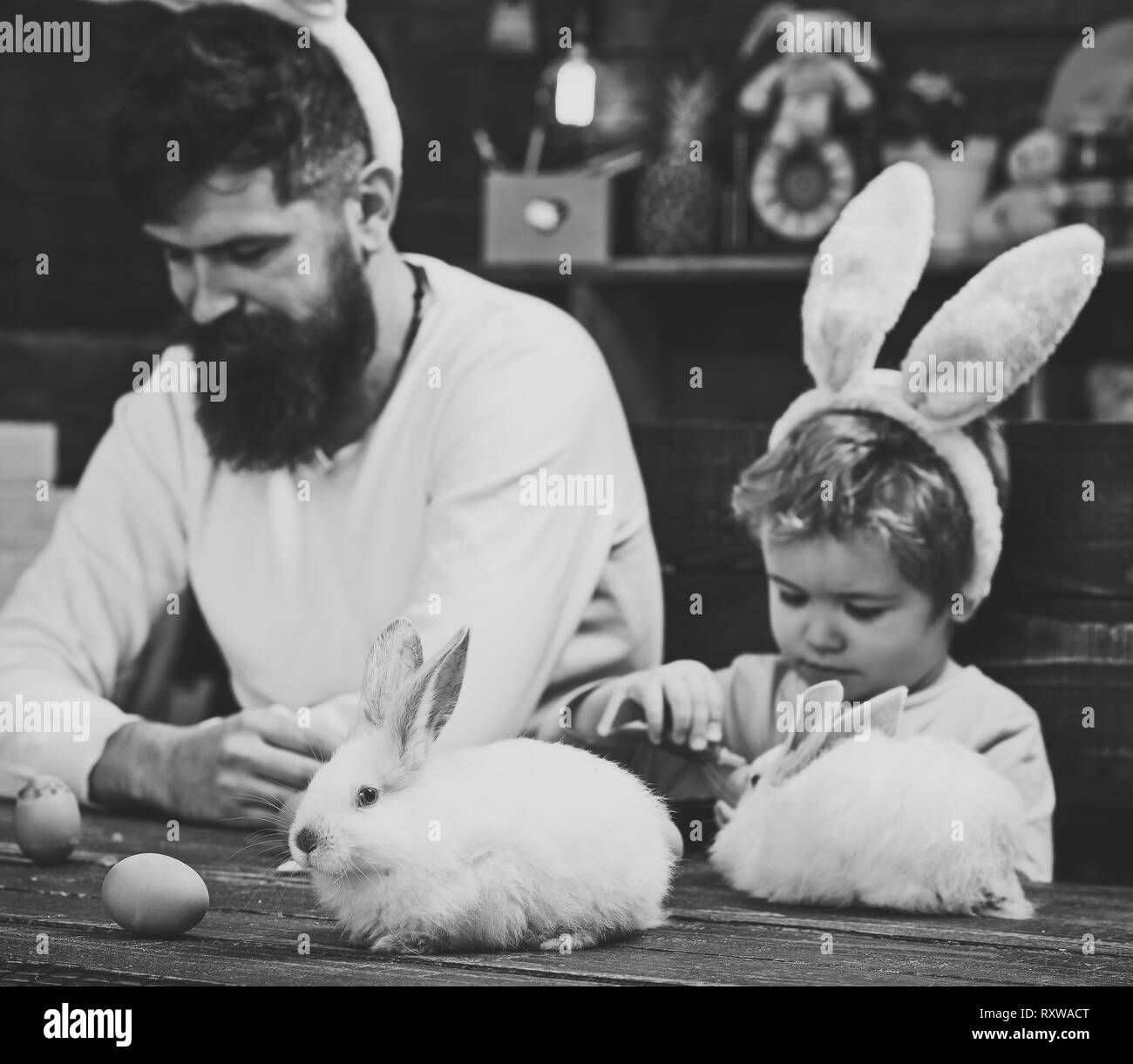 Group of rabbits Black and White Stock Photos & Images - Alamy