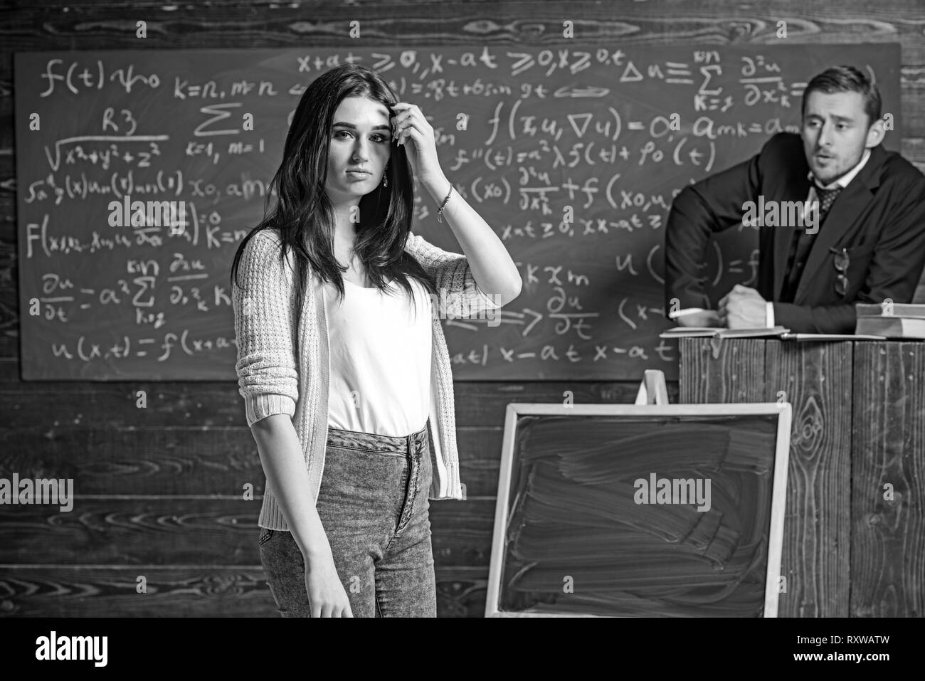 Teenage lecture Black and White Stock Photos & Images - Alamy