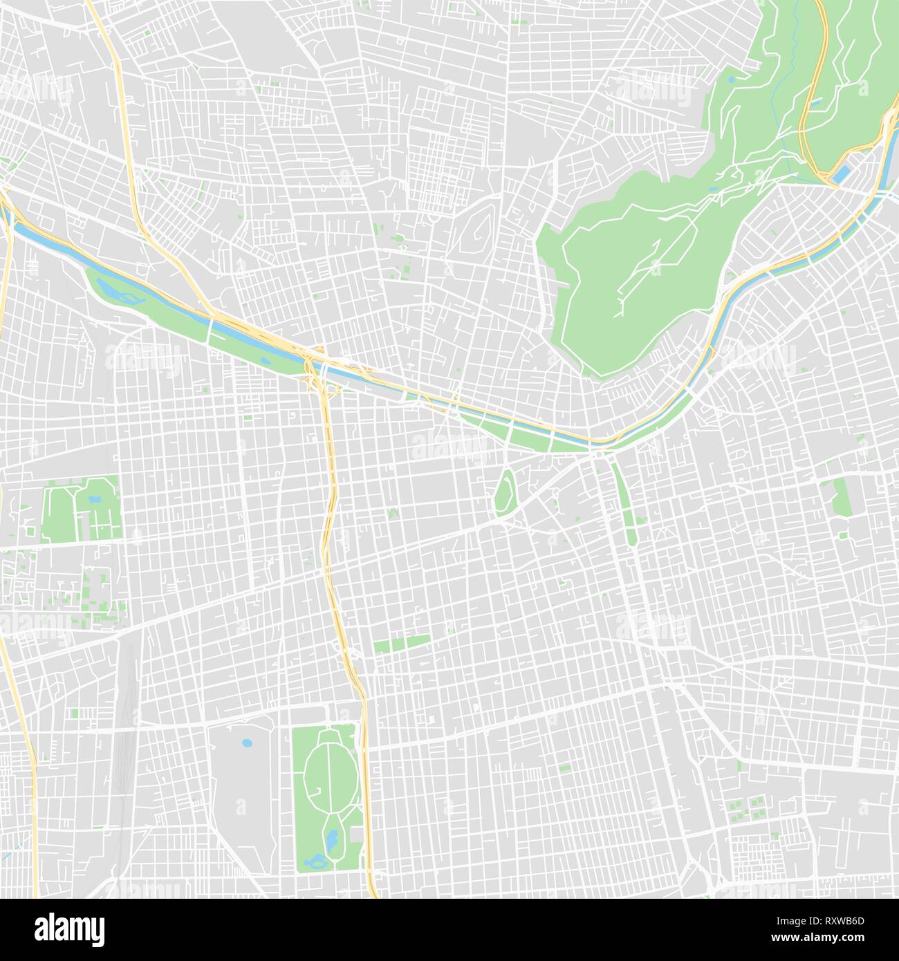 Downtown vector map of Santiago, Chile. This printable map of Santiago ...