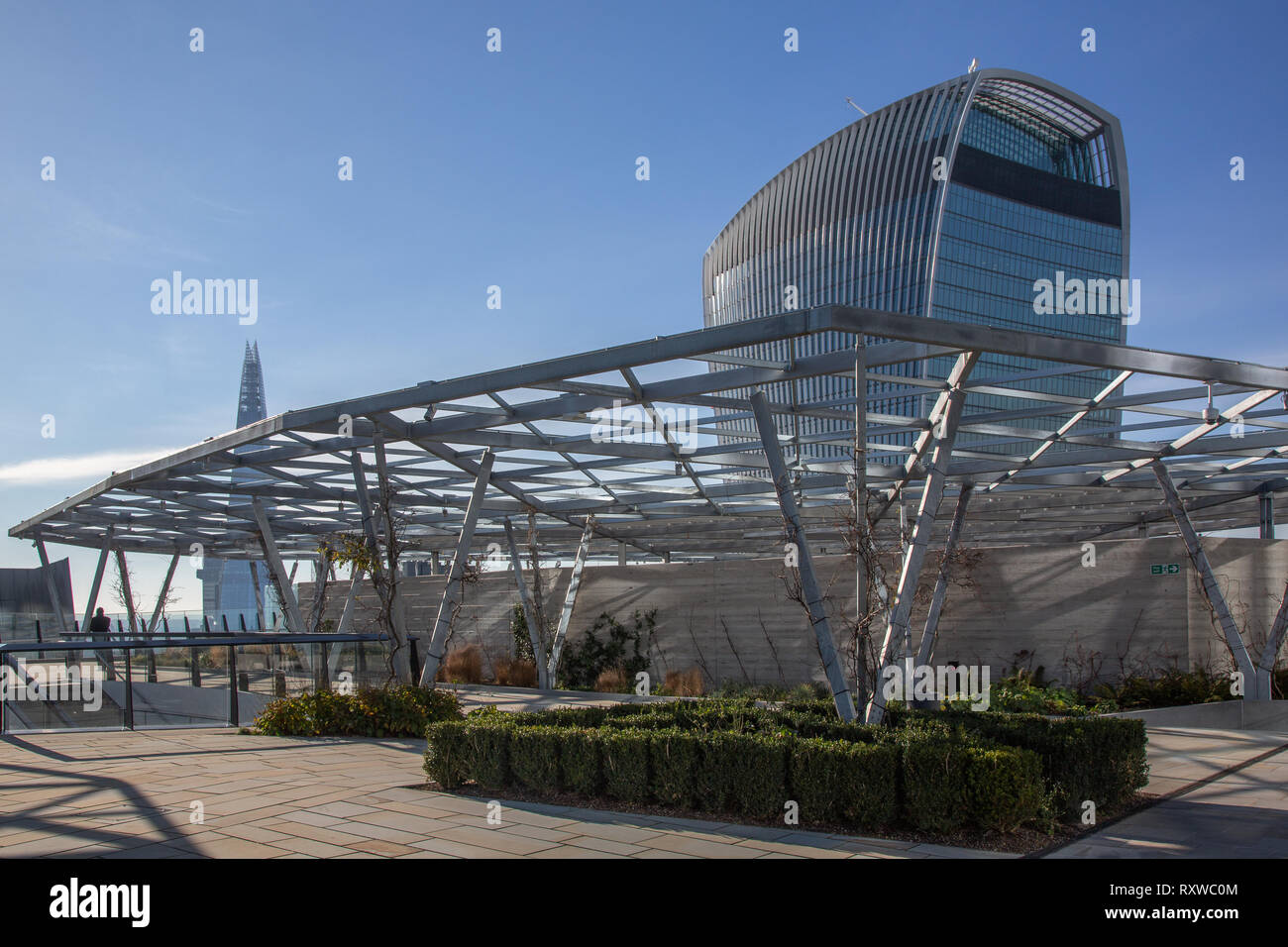 Fen Court Garden, 120 Fenchurch Street, The City, London, UK Stock ...