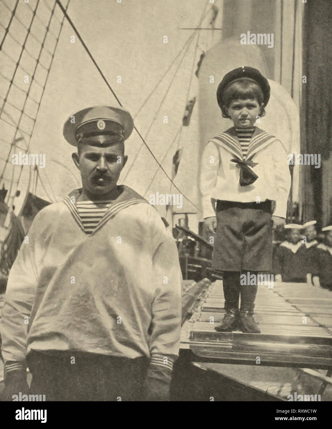 Grand Duke Alexis (The Czarevitch) with his sailor friend (Photographed ...