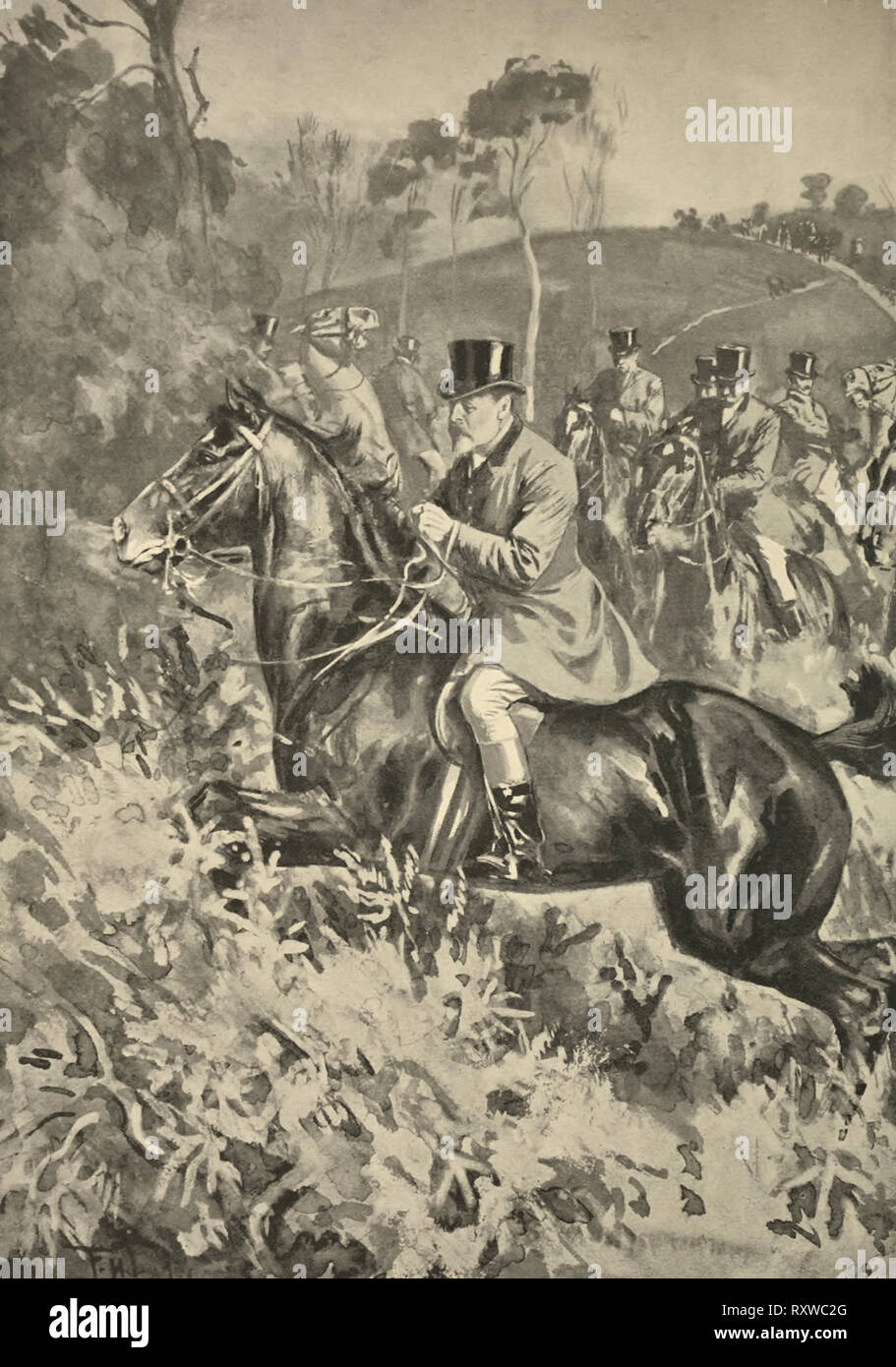 King Edward VII in the Hunting Field Stock Photo - Alamy
