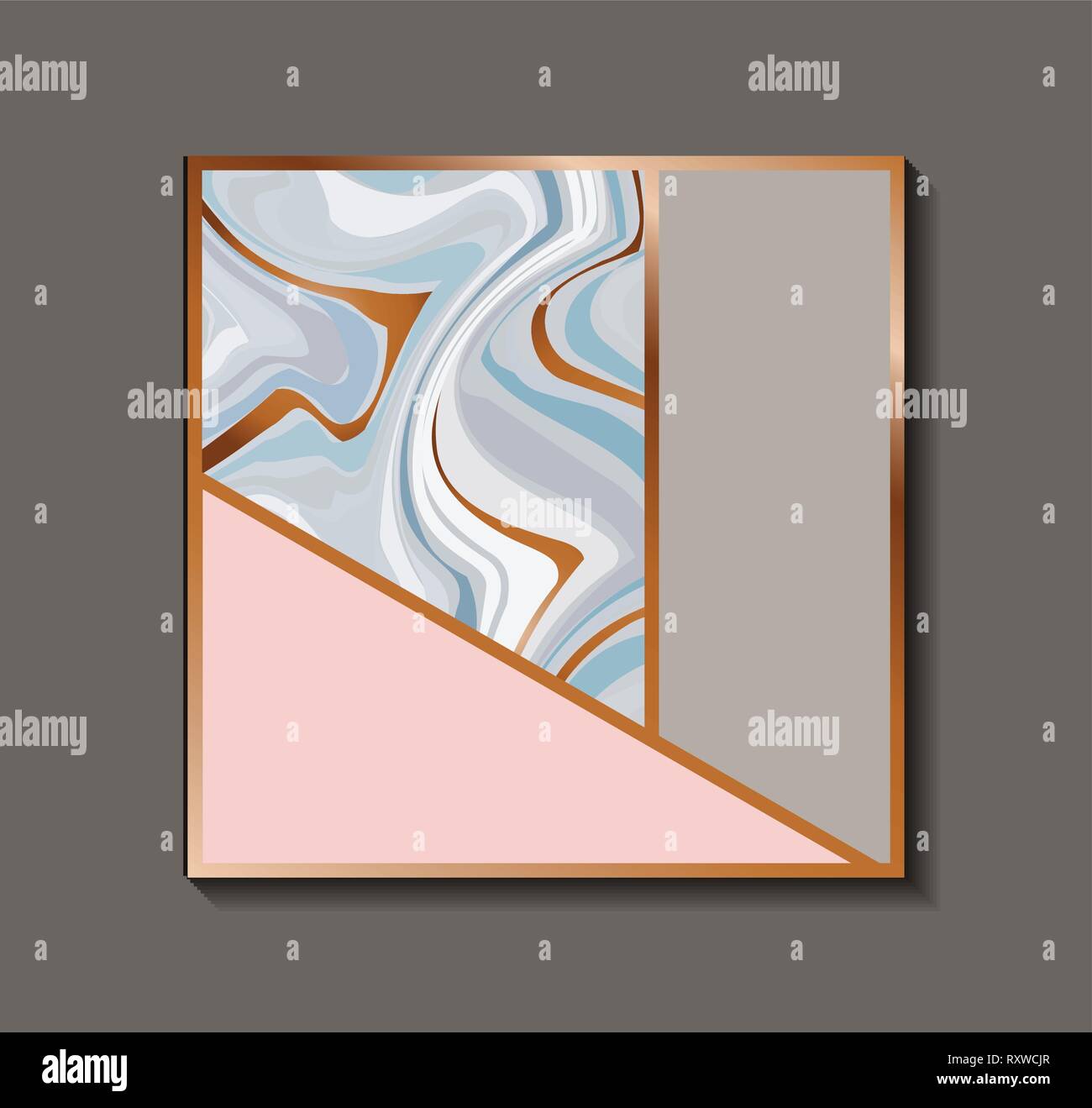 square golden frame marble texture Stock Vector Image & Art - Alamy