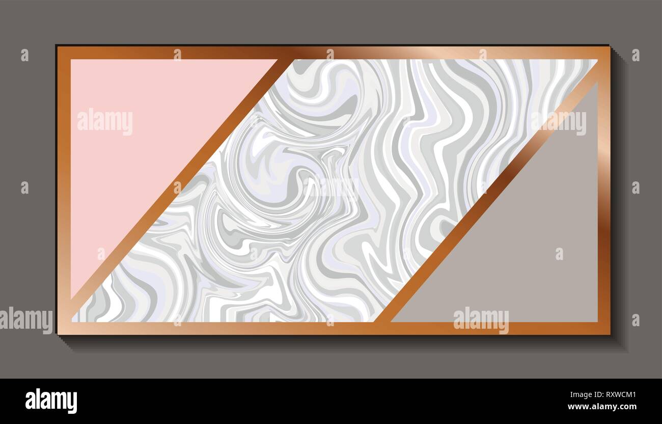rectangle golden frame marble texture Stock Vector Image & Art - Alamy