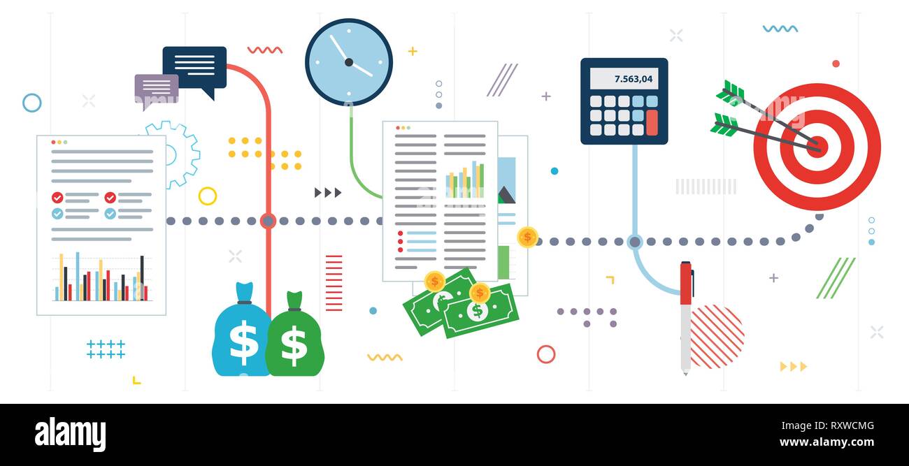Business finance, investment and strategy. Financial chart of growth ...