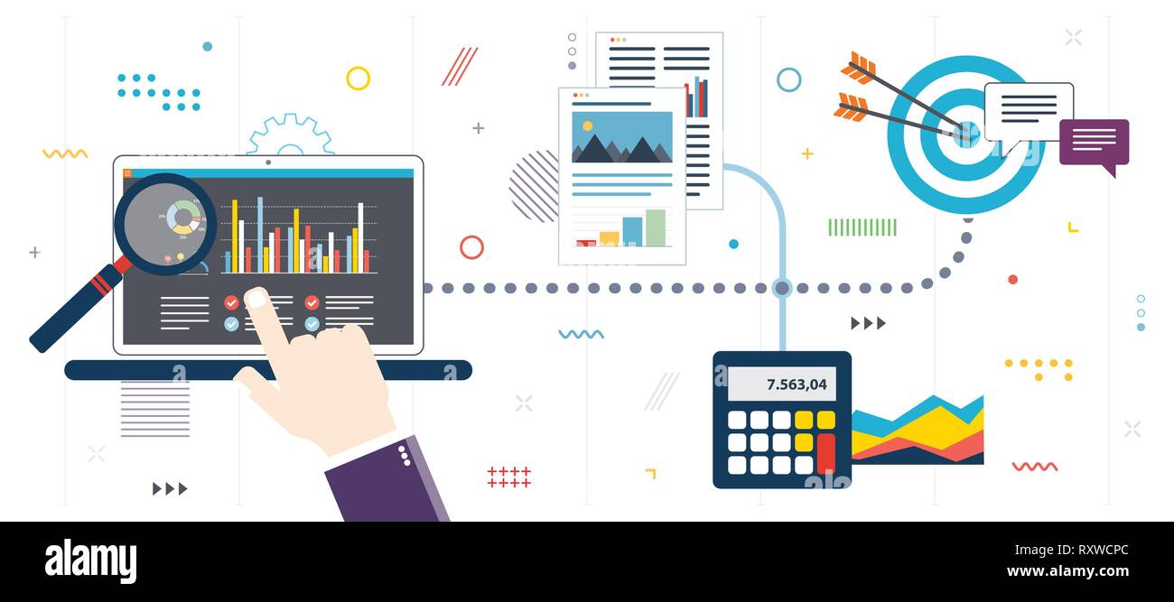 Analyzing calculations Stock Vector Images - Alamy