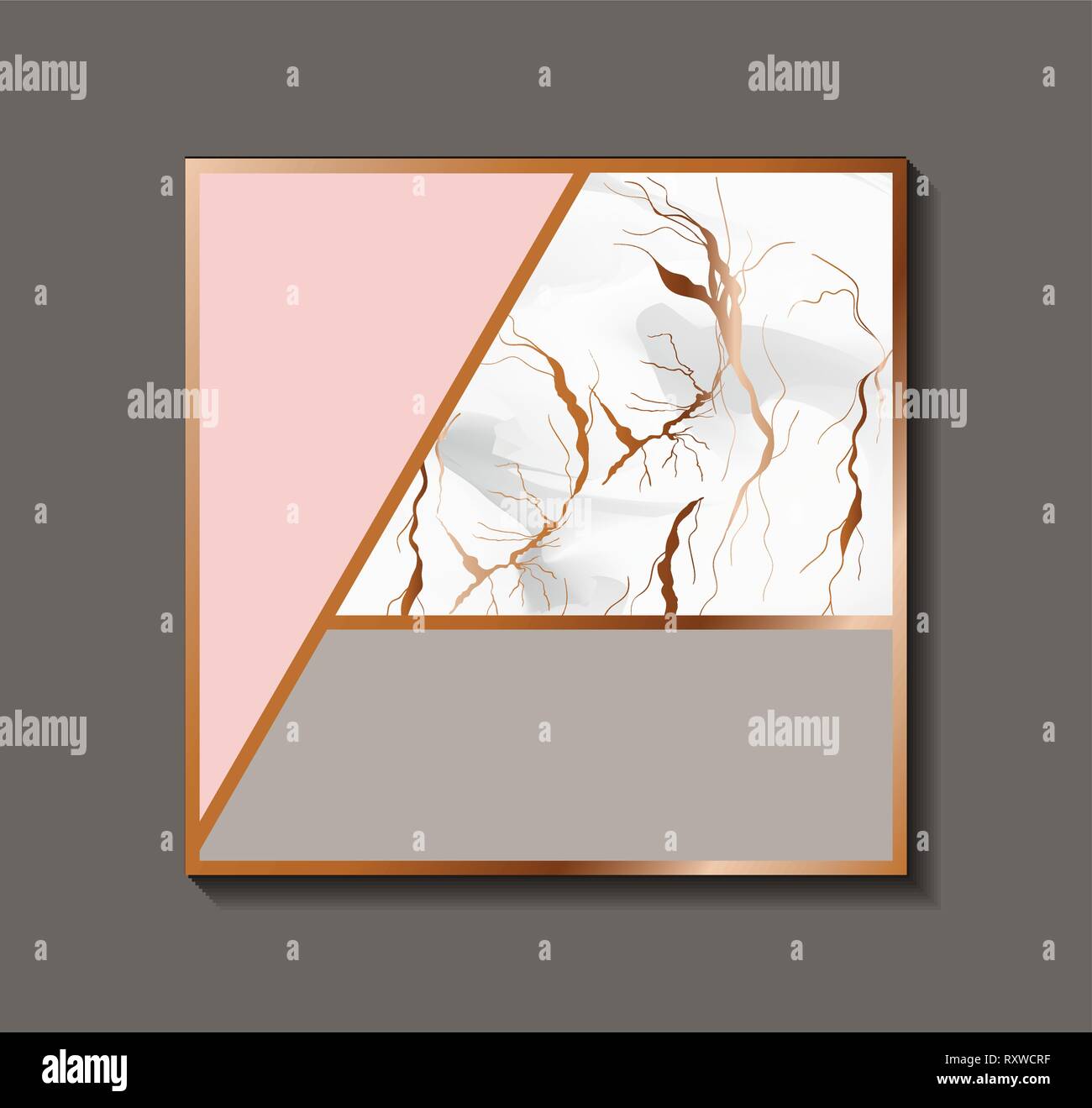 square golden frame marble texture Stock Vector Image & Art - Alamy