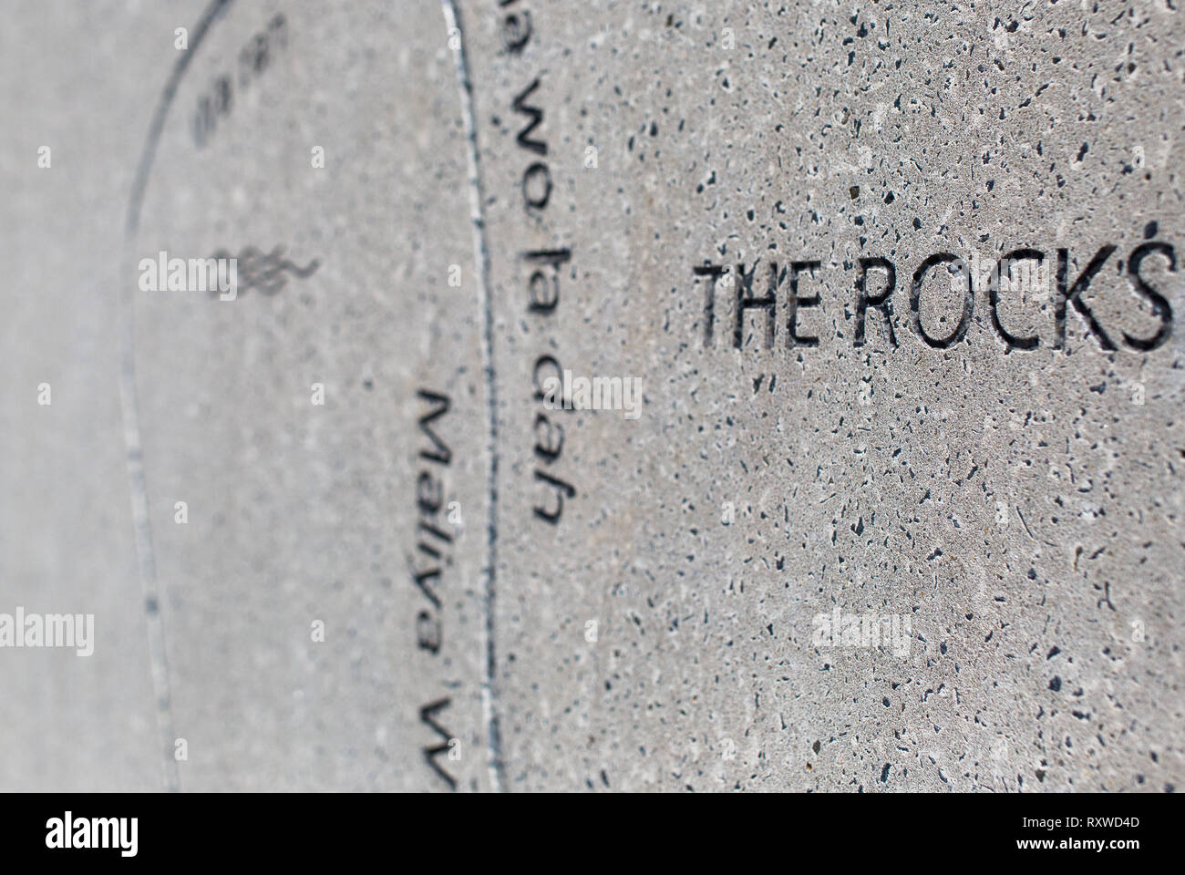 Sign on a wall at The Rocks, Sydney, Australia Stock Photo - Alamy