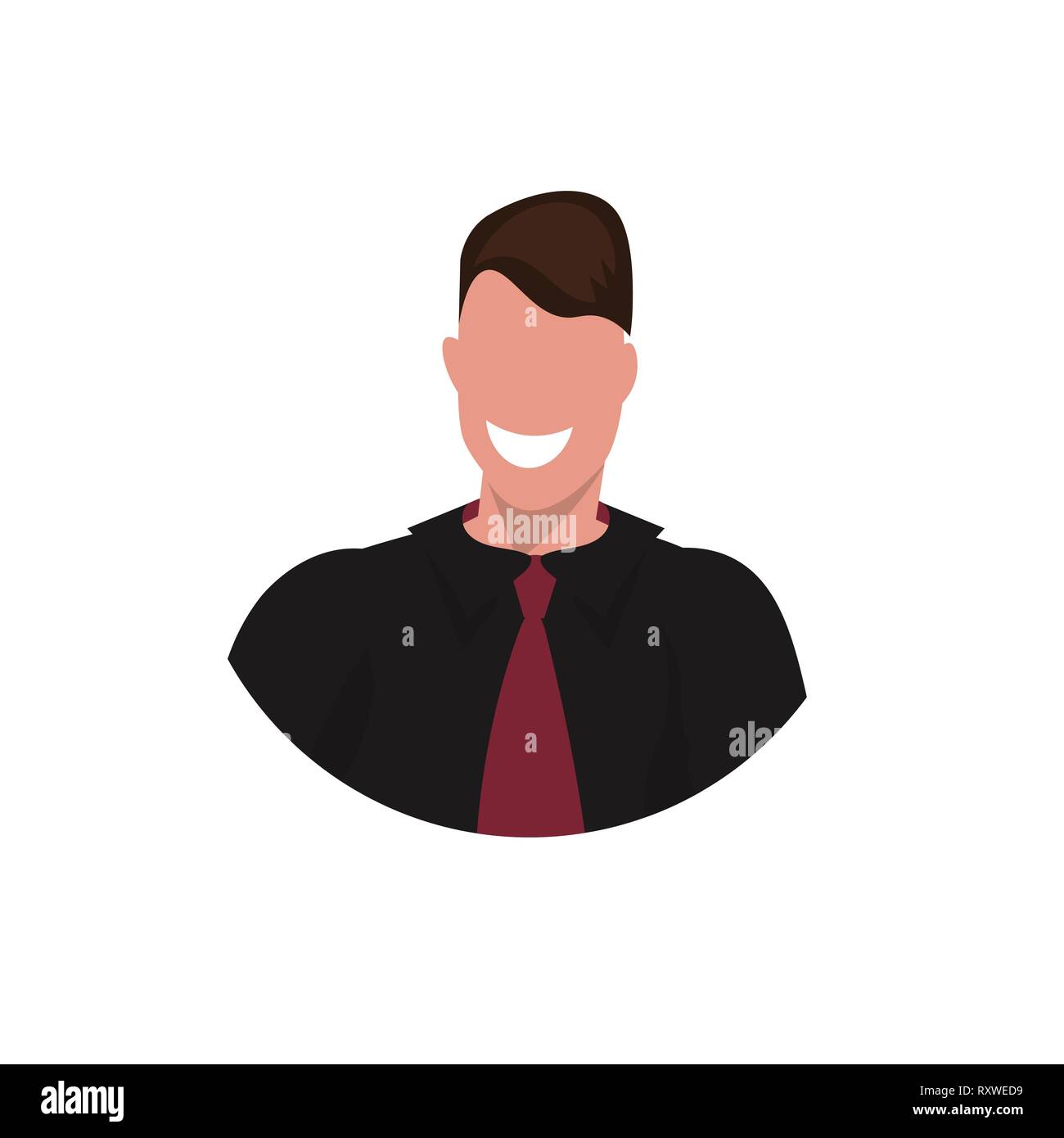 happy businessman face avatar business man office worker male cartoon ...