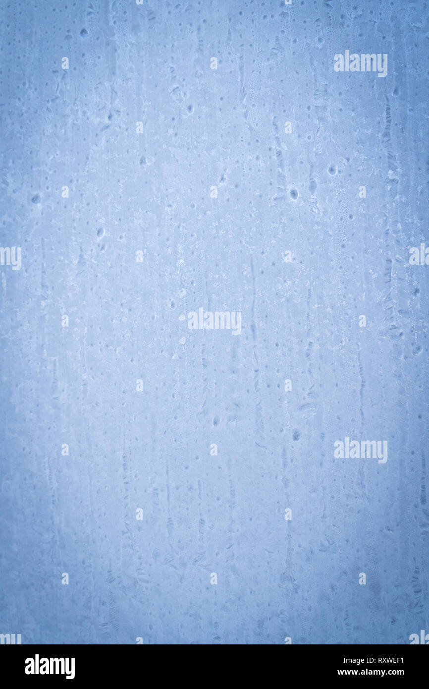 Frosty patterns on a frozen ice box in the early morning Stock Photo ...