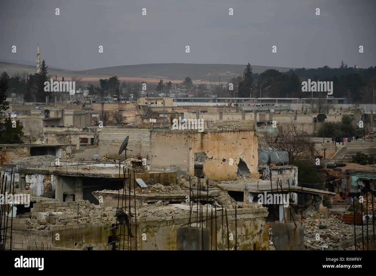 City Kobanî in northern Syria (Rojava) on the border with Turkey Stock ...