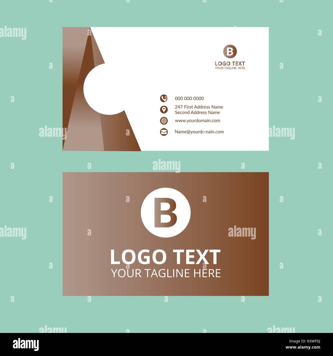 Chocolate Color Business card Stock Vector Image & Art - Alamy