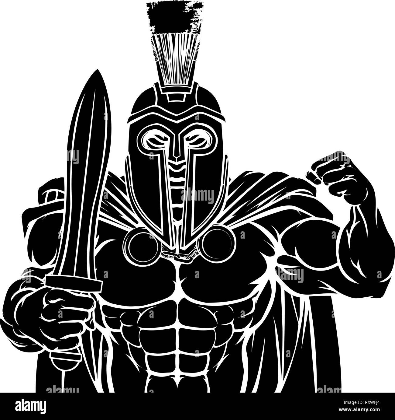 Spartan Trojan Sports Mascot Stock Vector Image & Art - Alamy