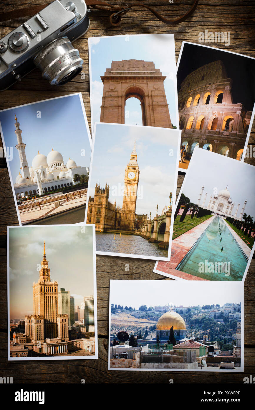 World Travels Collage Background