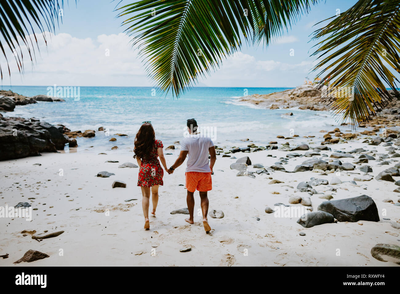 Couple Lying On Beach Maldives High Resolution Stock Photography and ...