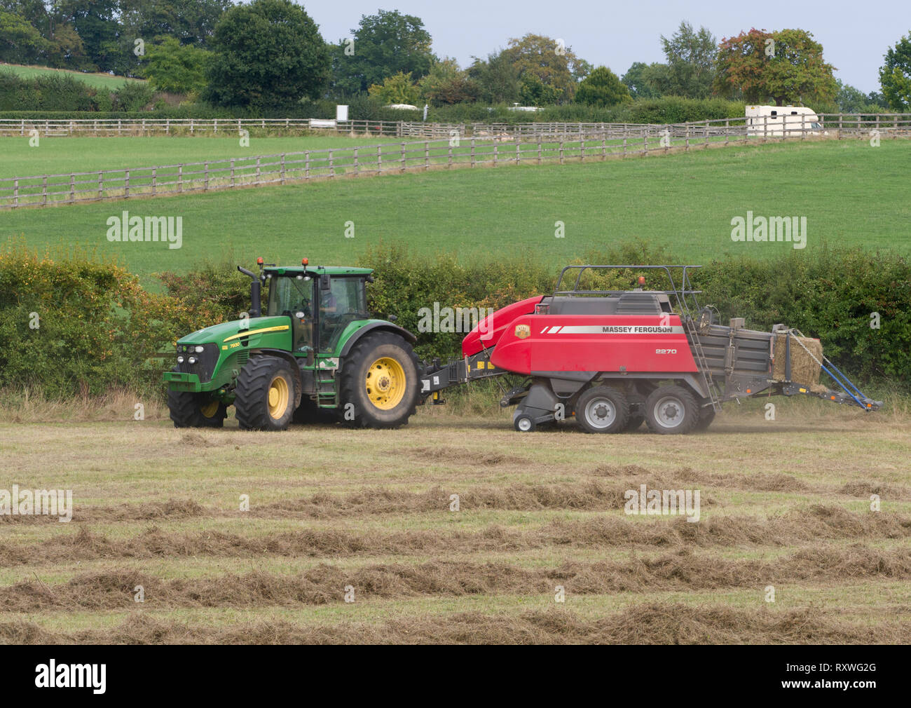 Tractor and baler hi-res stock photography and images - Alamy