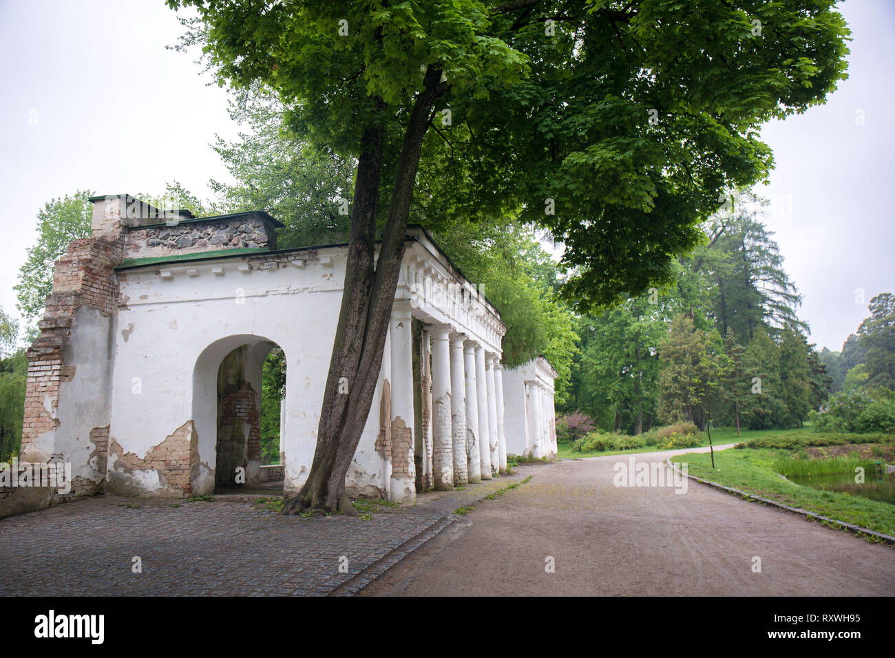 Ancient ruins in Alexandria park, Ukraine Stock Photo - Alamy
