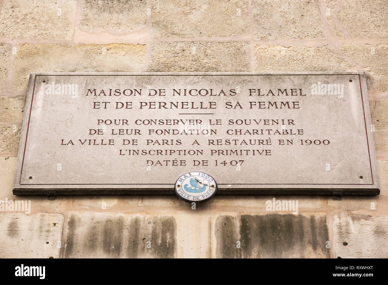 Editorial: PARIS, ILE DE FRANCE, FRANCE, August 05, 2018 - Plaque on ...