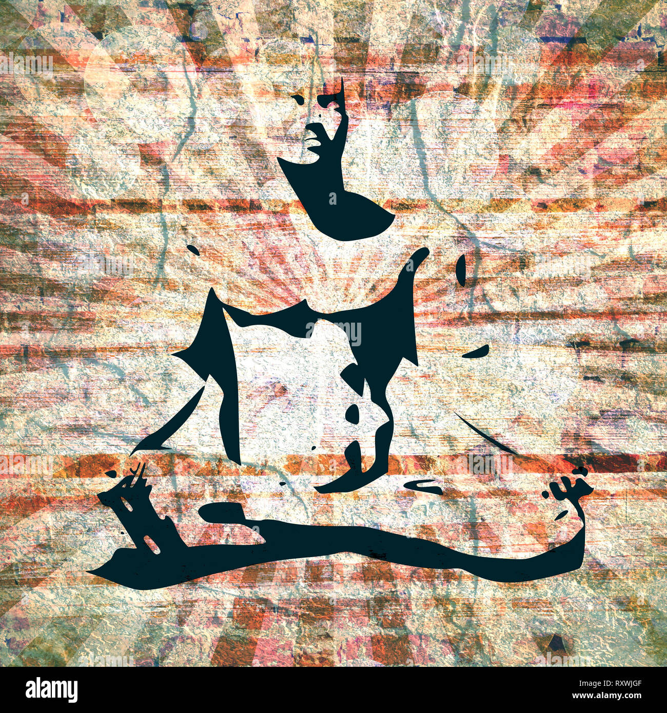 Muscular man meditation Stock Photo - Alamy