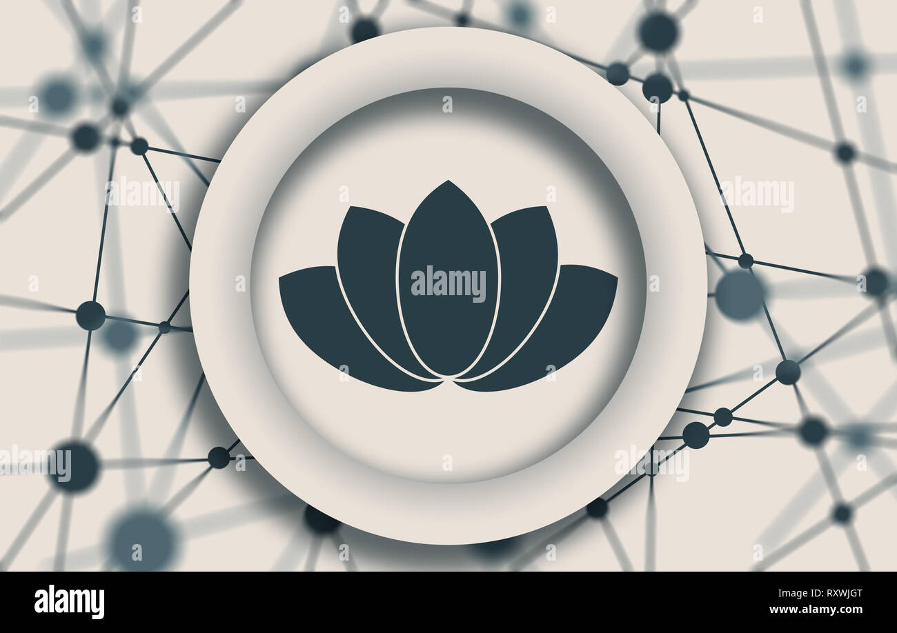 Lotus flower symbol Stock Photo - Alamy