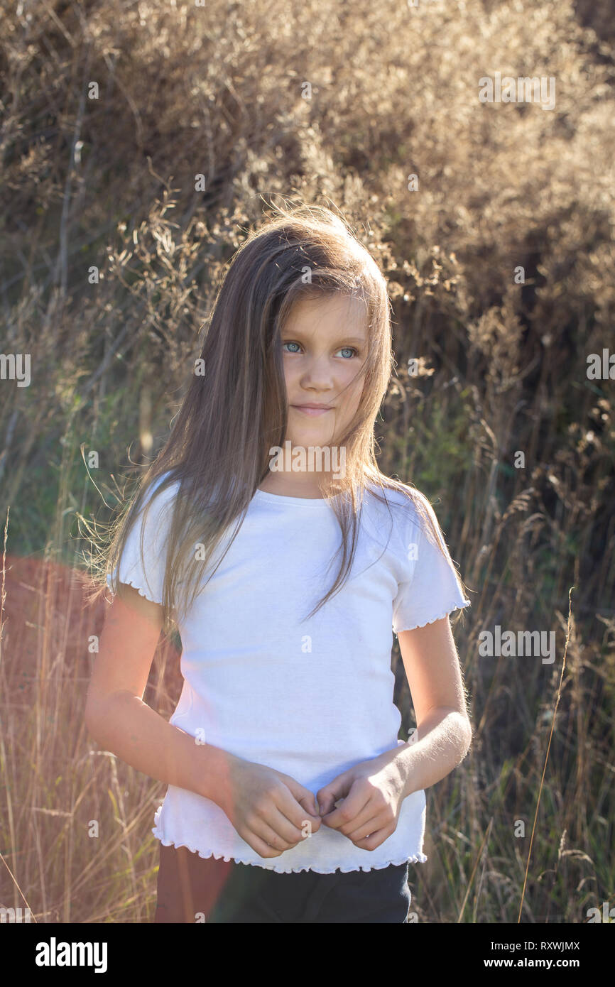 Beautiful cheerful girl Stock Photo - Alamy