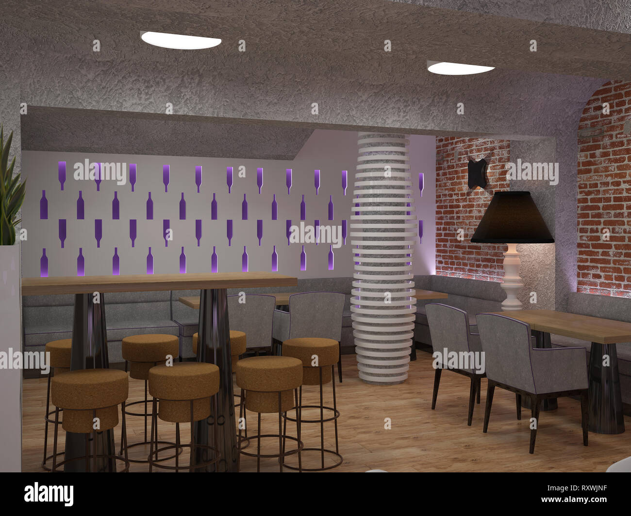 3d rendering pub stand hi-res stock photography and images - Alamy