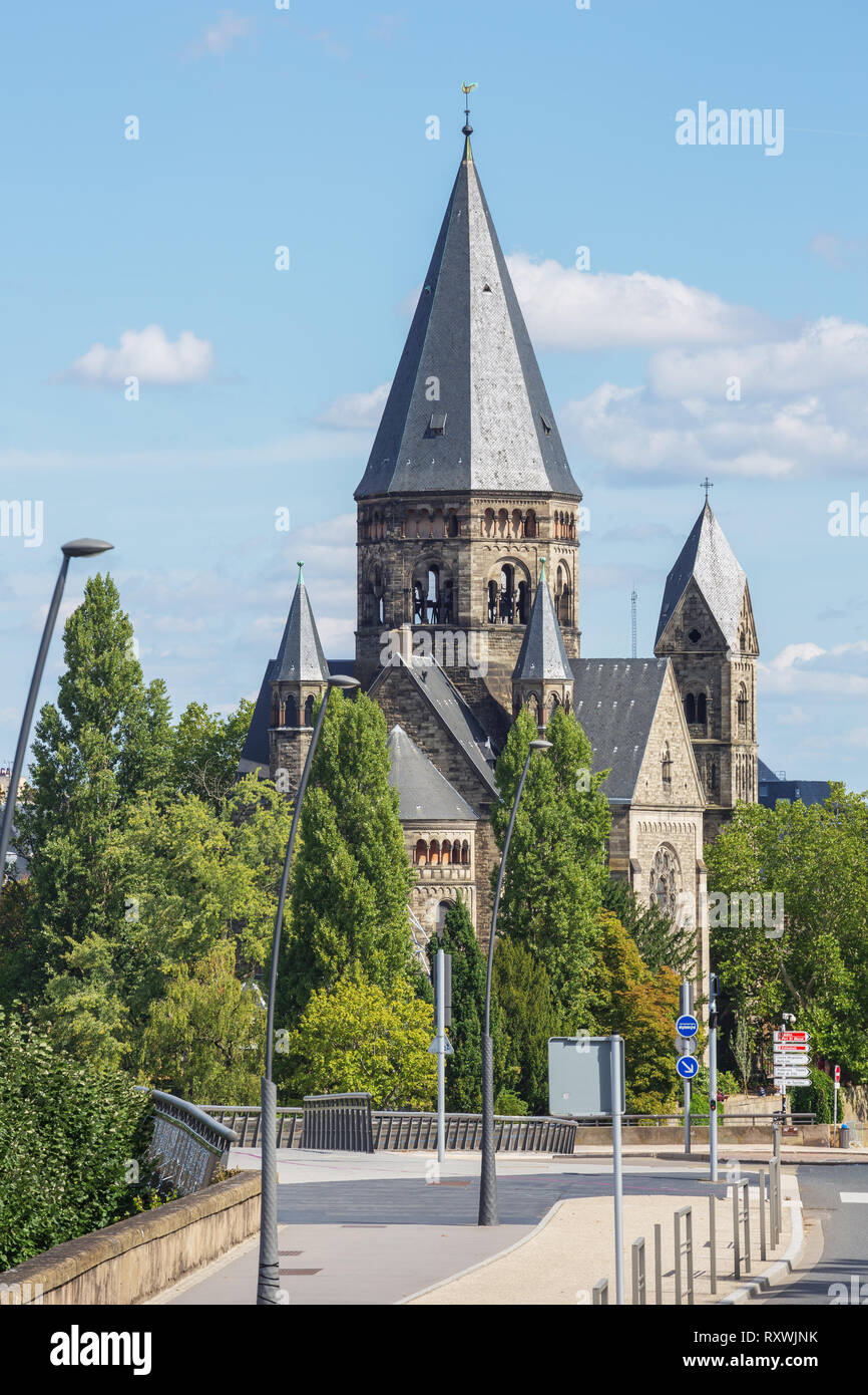 View of the Temple Neuf a reformed church in Metz Stock Photo - Alamy