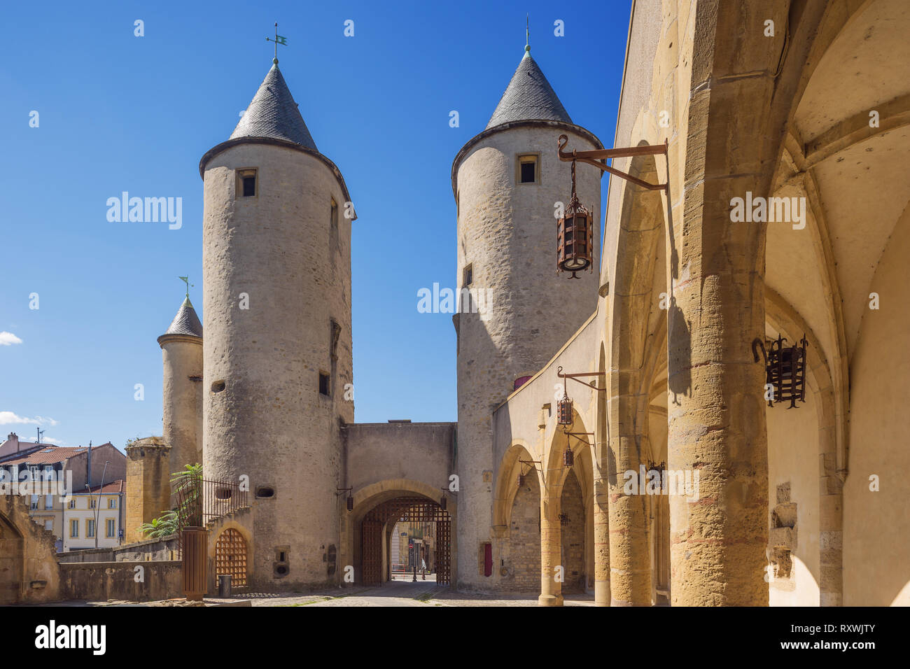 View inside de Porte des Allemands a part of the medieval ...