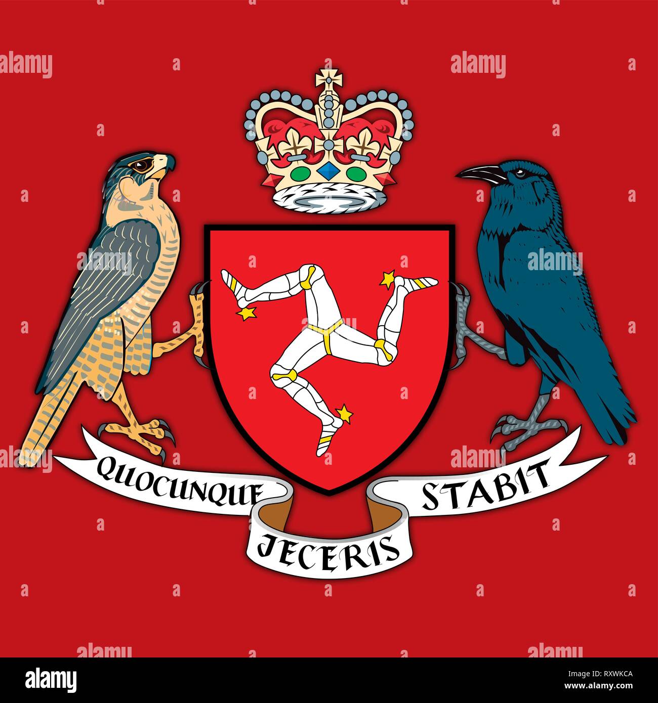 Isle of Man coat of arms, vector illustration Stock Vector Image & Art ...