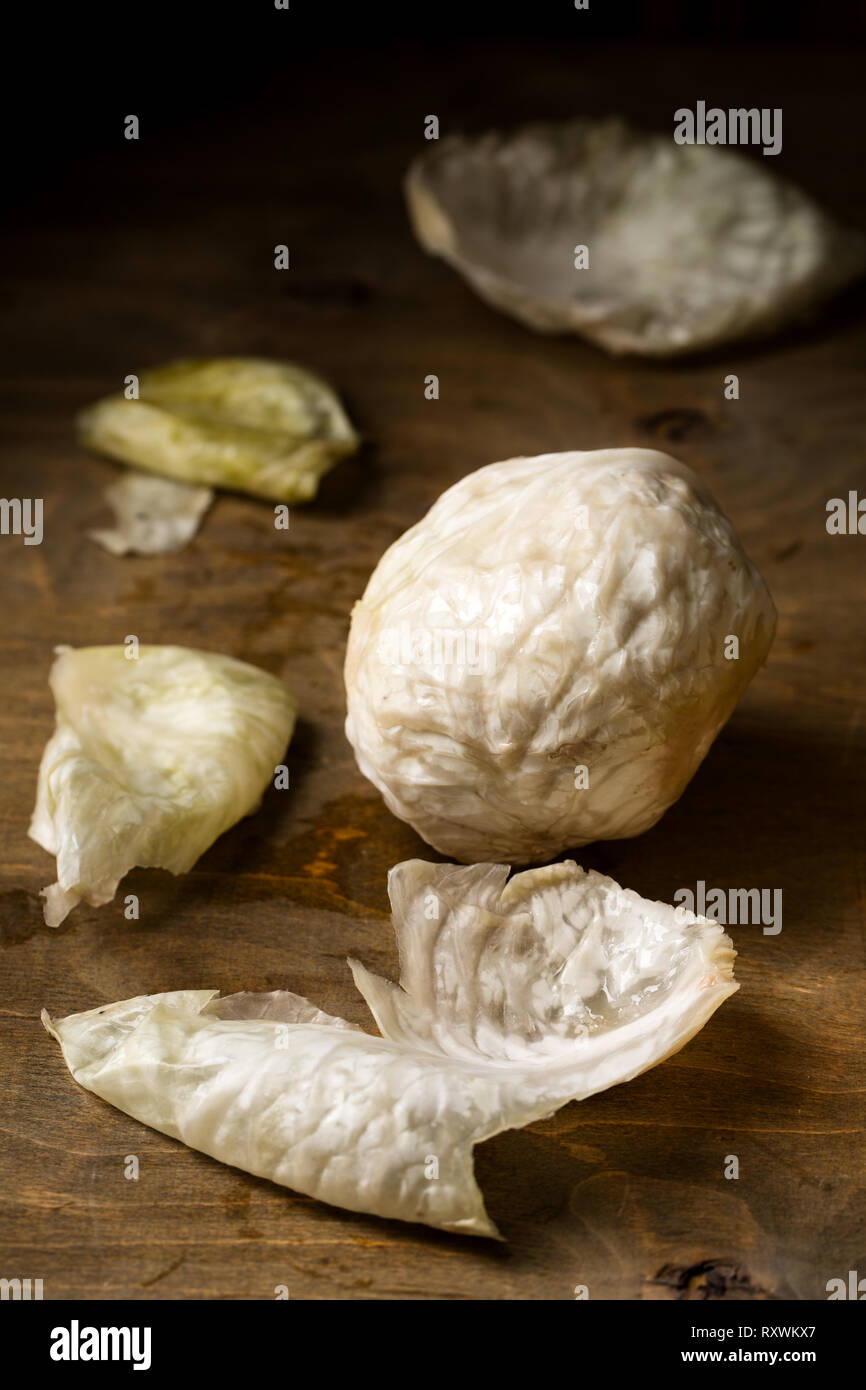 sour cabbage in a barrel Stock Photo - Alamy