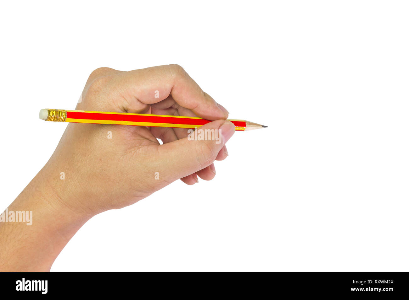 Hand Holding Pencil High Resolution Stock Photography and Images - Alamy
