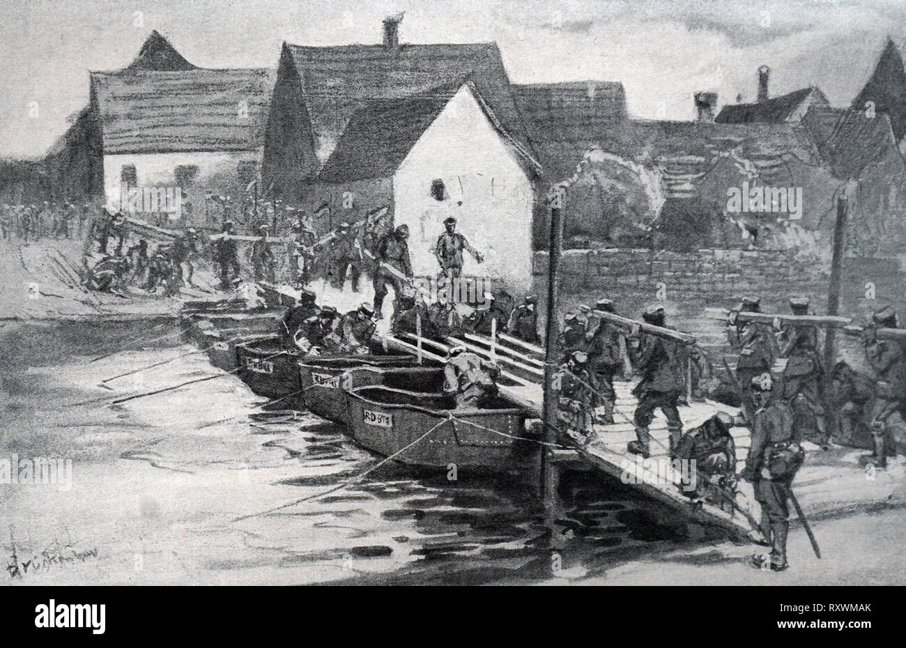 World war one soldiers pontoon hi-res stock photography and images - Alamy