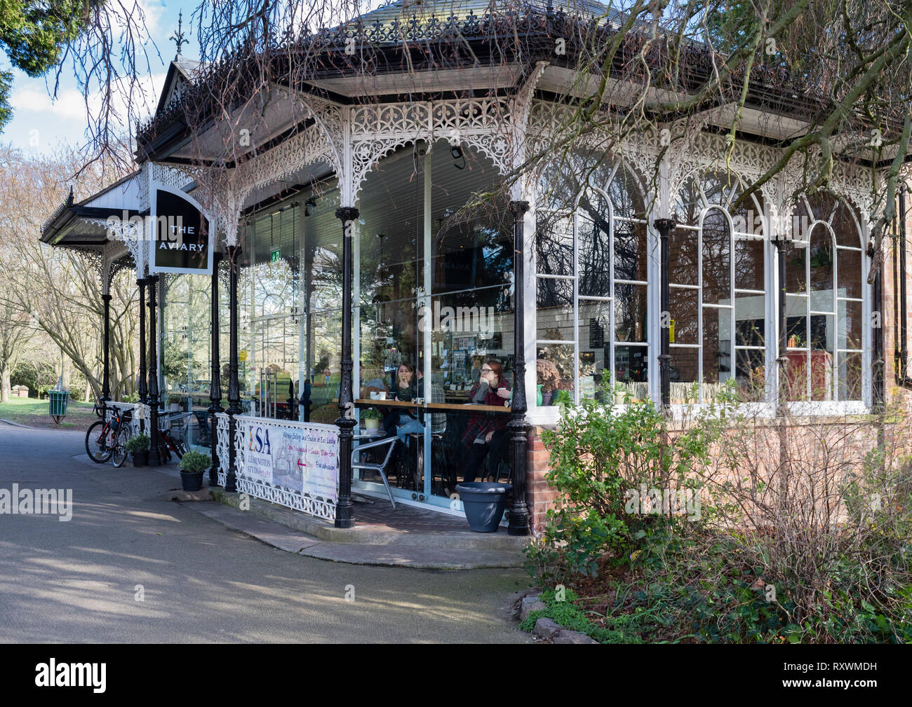 The Aviary cafe in Jephson Gardens, a renovated decorative Victorian ...