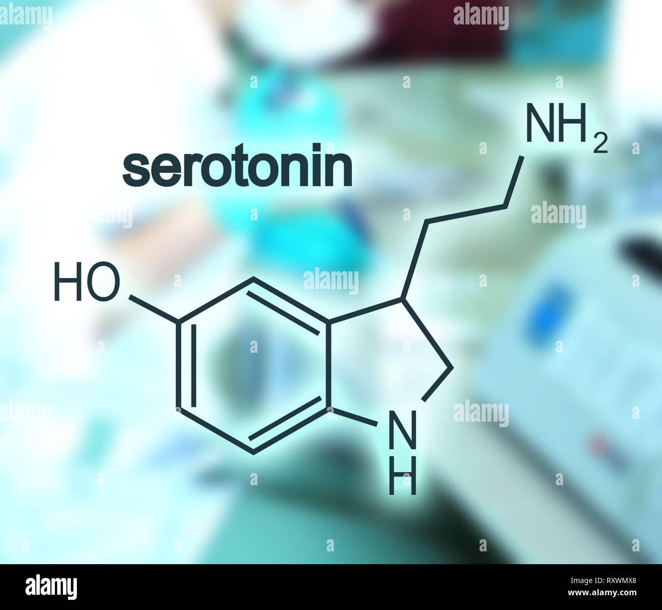 Formula hormone serotonin Stock Photo - Alamy