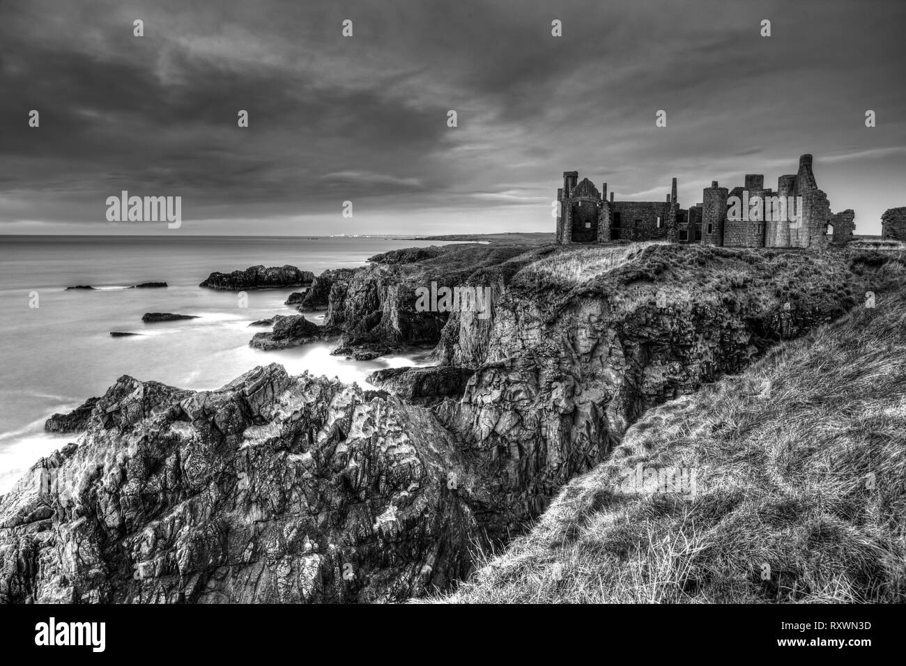 slains castle scotland Stock Photo - Alamy