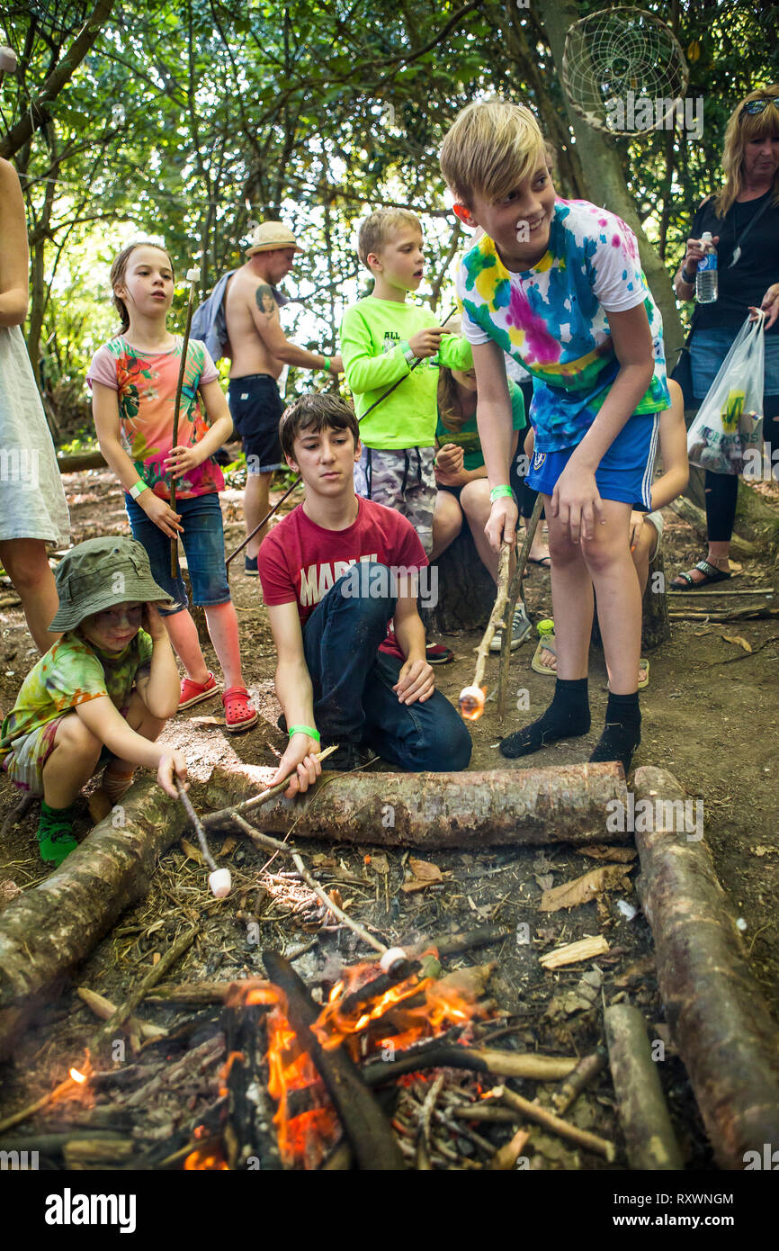 Toasting marshmallows fire hi-res stock photography and images - Alamy