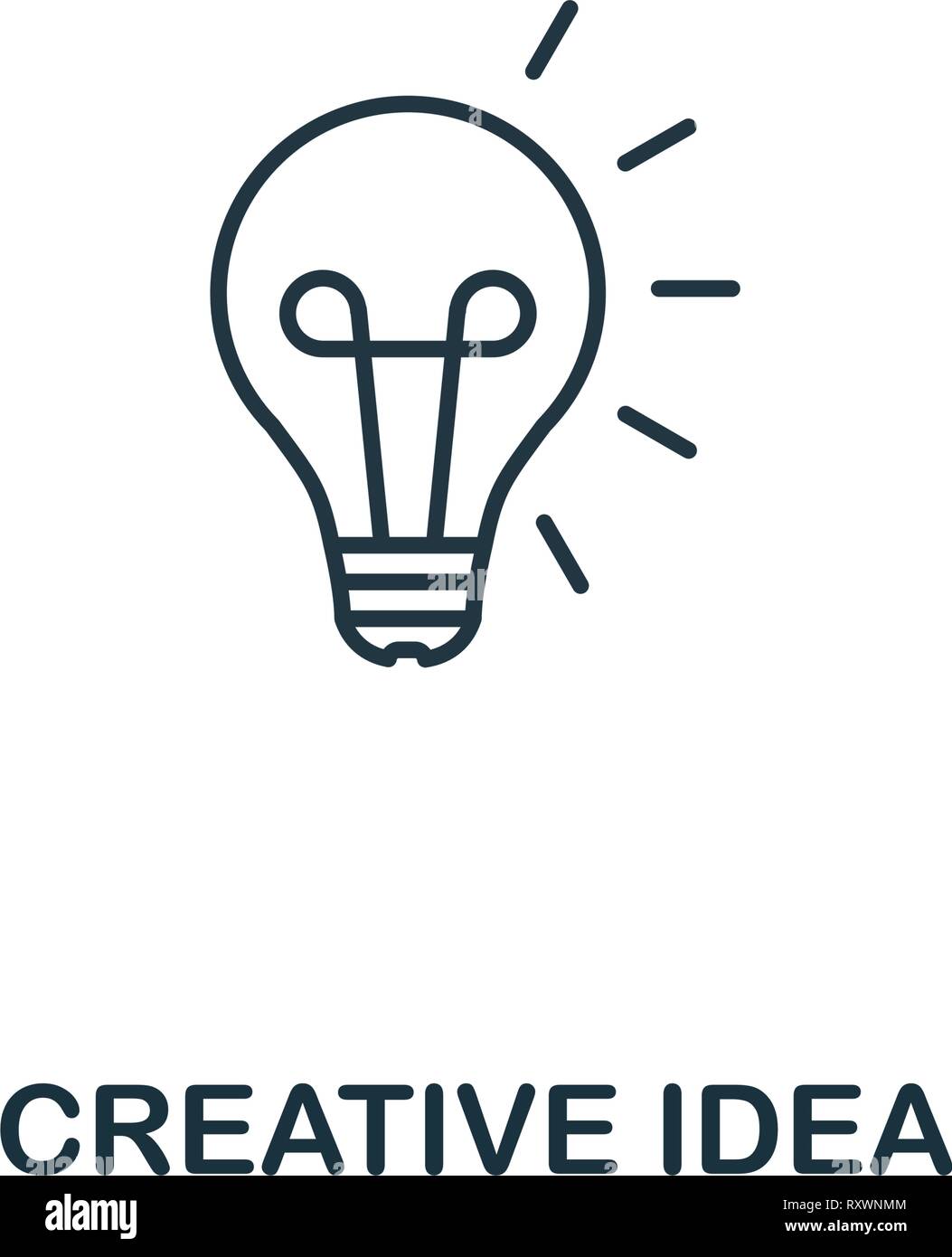 Creative icons black white Stock Vector Images - Alamy