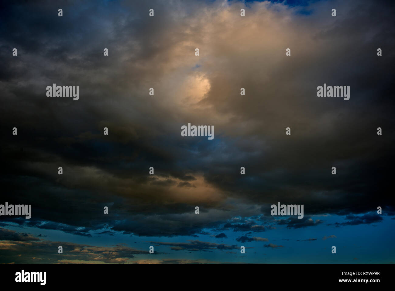 Dramatic Sky Background. Stormy Clouds in Dark Sky. Moody Cloudscape ...