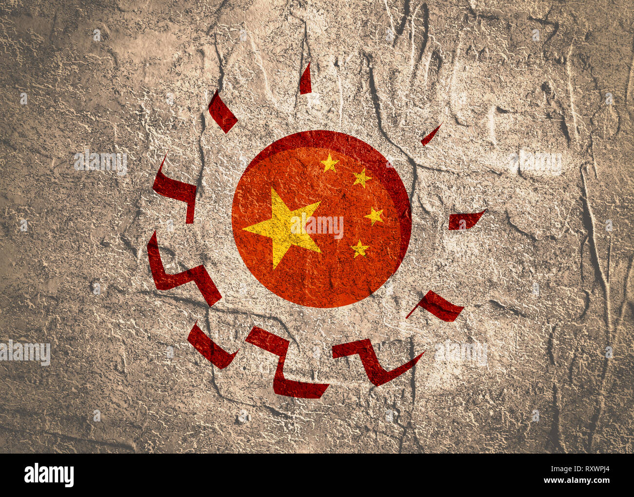 3D cog wheel with China flag Stock Photo - Alamy
