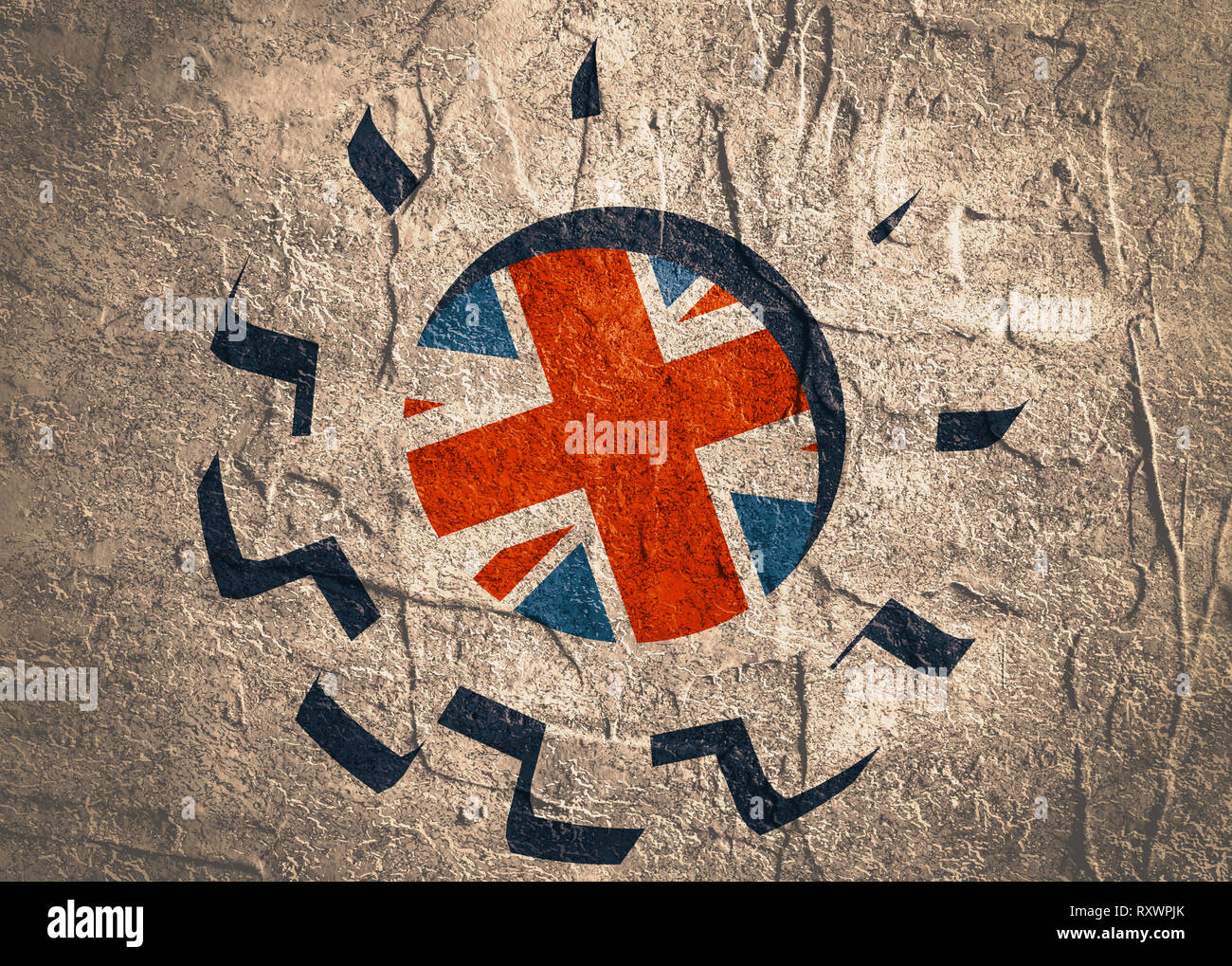 3D cog wheel with Britain flag Stock Photo - Alamy