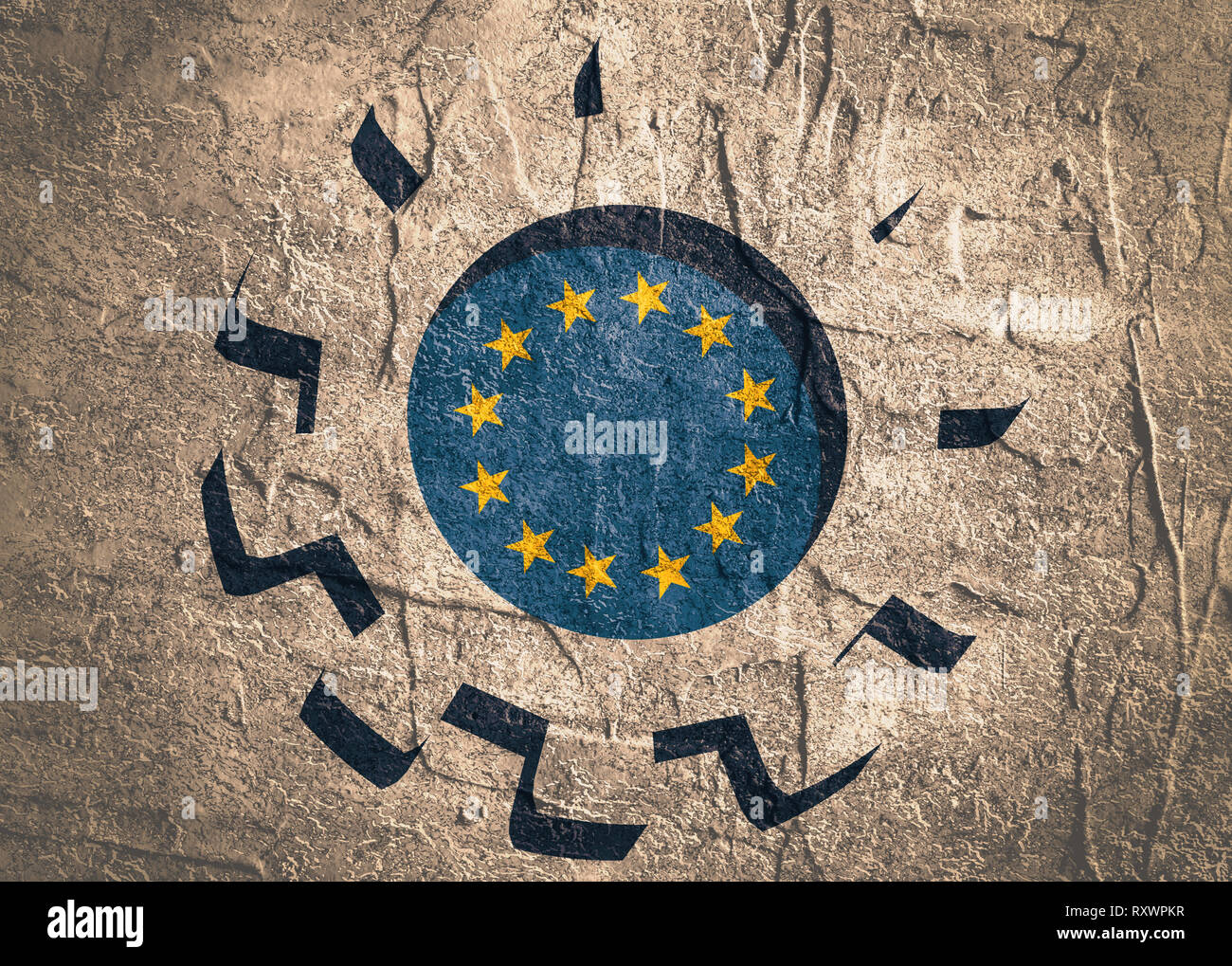 3D cog wheel with European Union flag Stock Photo - Alamy