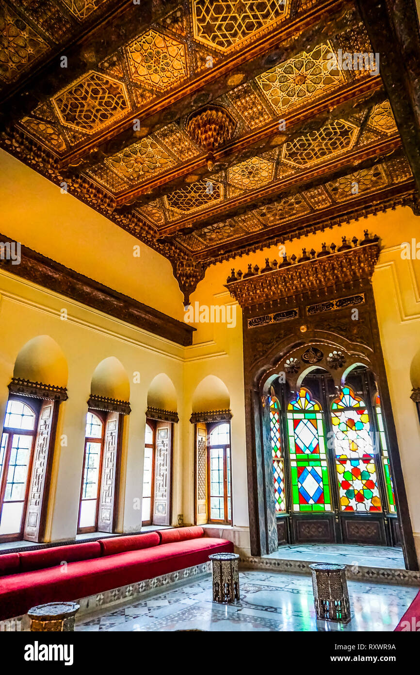 Beiteddine Palace Picturesque Wooden Interior Living Guest Room Stock ...