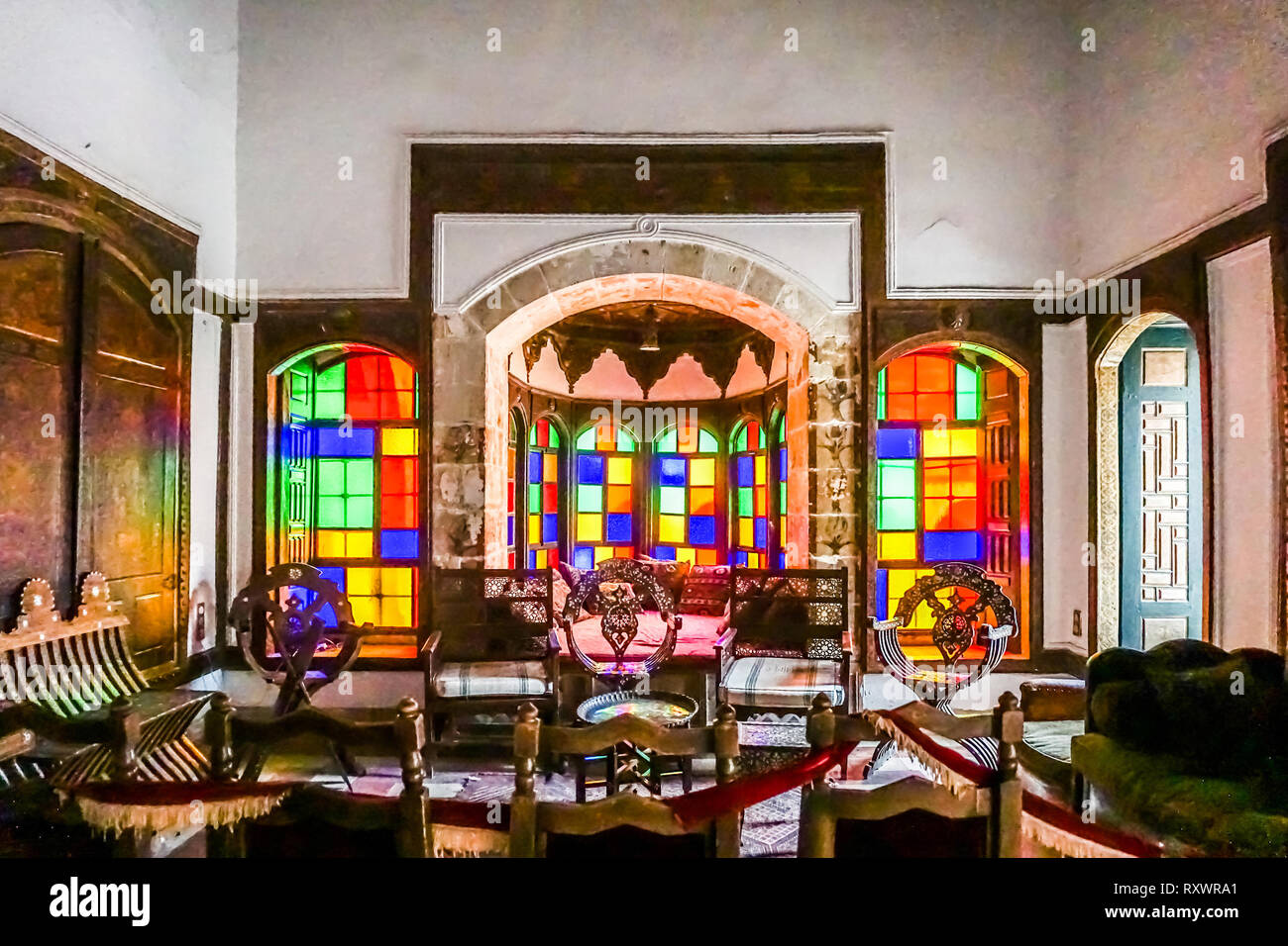 Beiteddine Palace Picturesque Wooden Interior Living Guest Room Stock ...