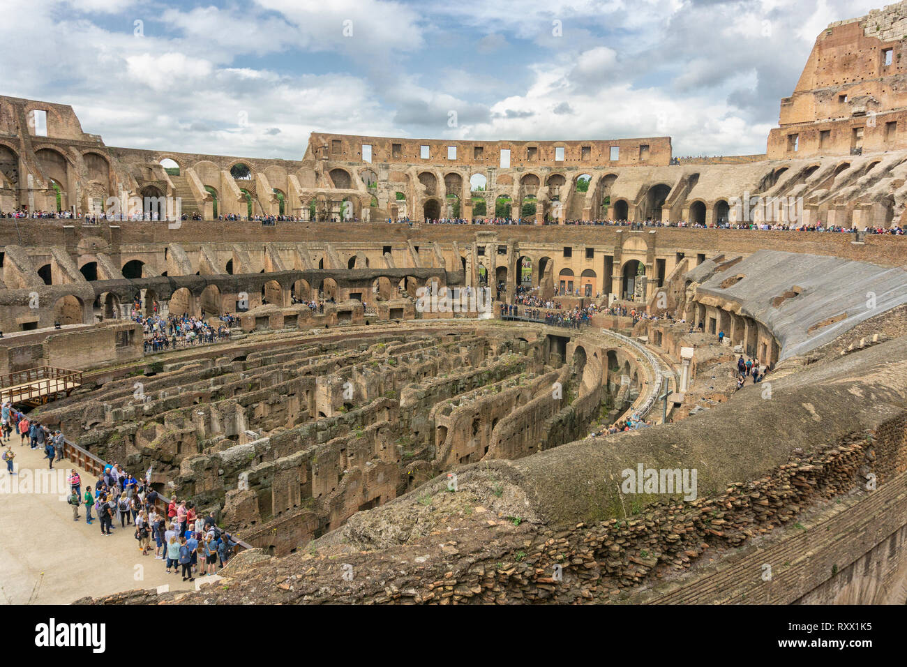 Roman Coliseum interior Stock Photo - Alamy