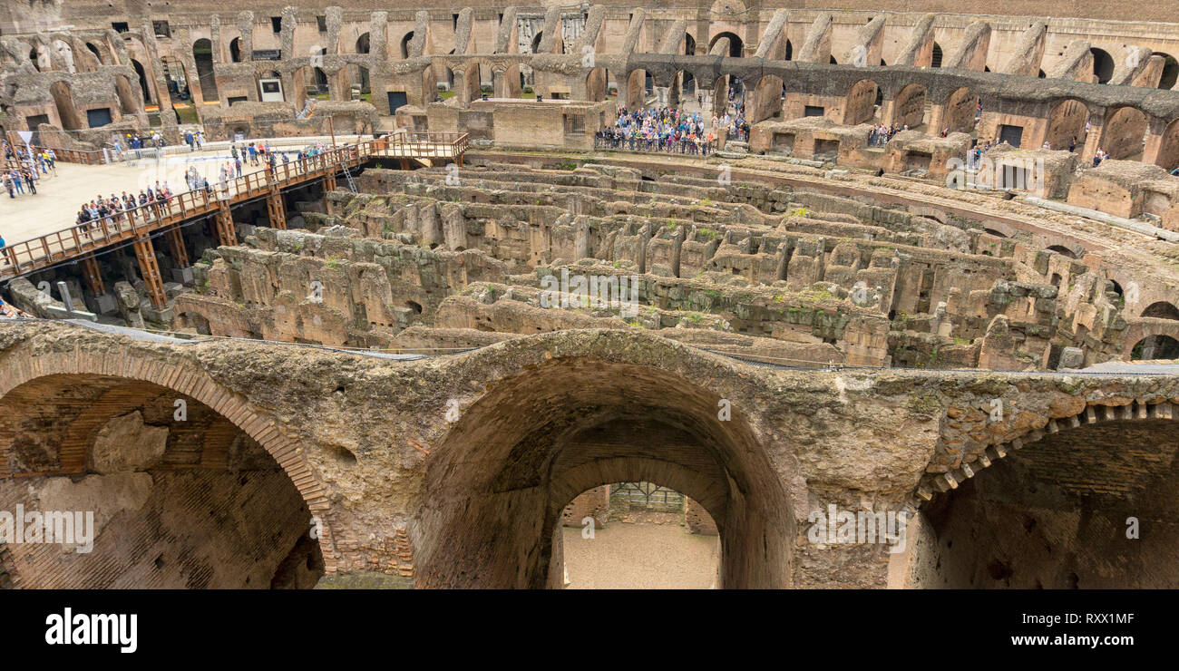 Roman Coliseum interior Stock Photo - Alamy