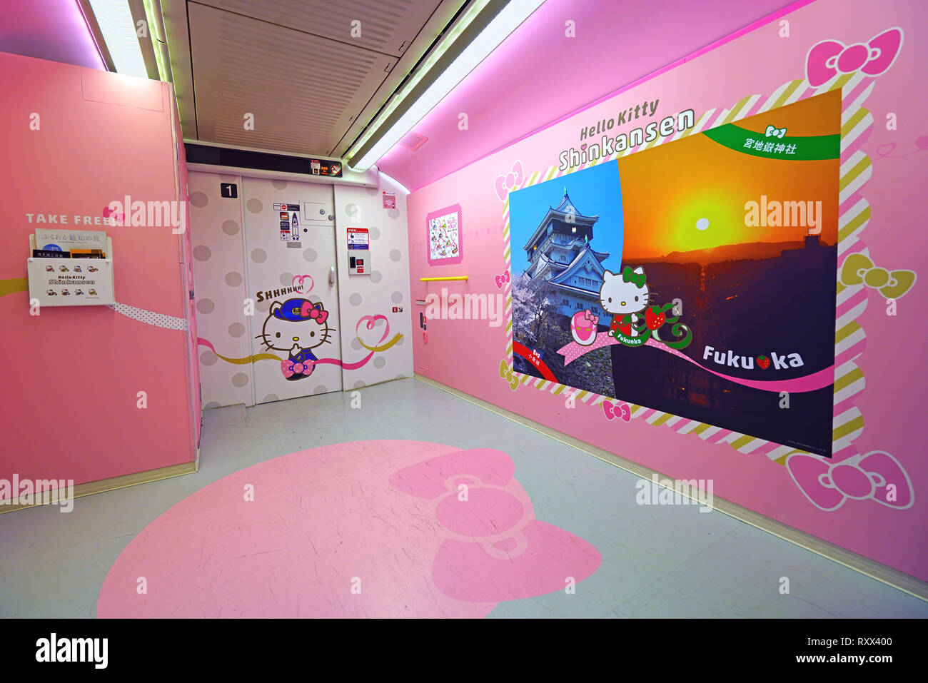 OSAKA, JAPAN -28 FEB 2019- View of the special livery Hello Kitty ...